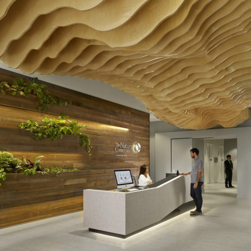 Macostone Custom Office Quartz Stone Reception Desk Grey Table