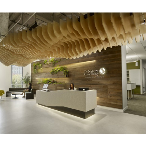 Macostone Custom Office Quartz Stone Reception Desk Grey Table