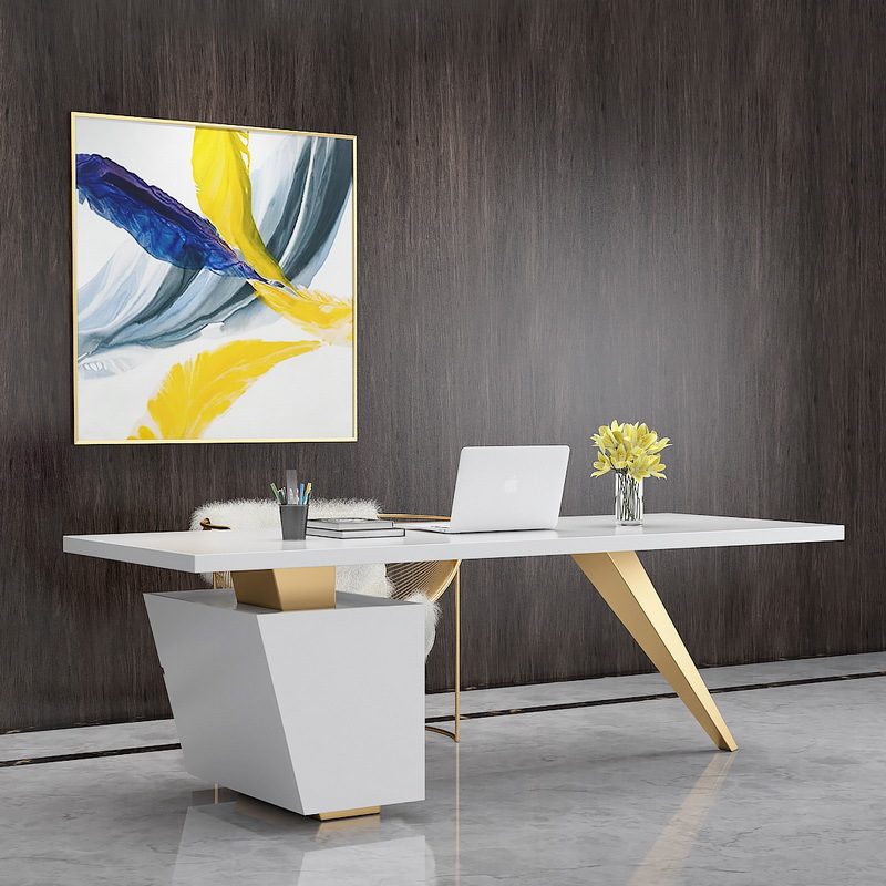 Modern Furniture Manager Table Home Gold Office Computer Desk