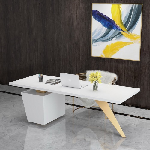 Modern Furniture Manager Table Home Gold Office Computer Desk