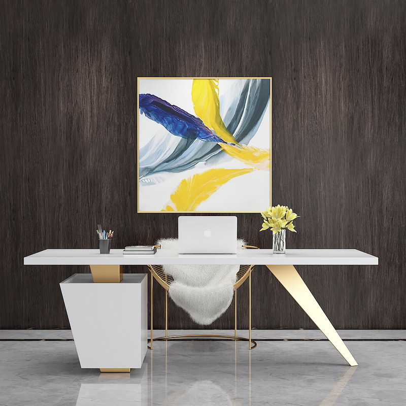 Modern Furniture Manager Table Home Gold Office Computer Desk