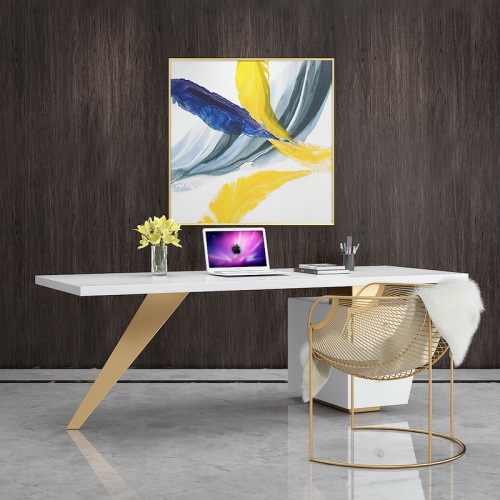 Modern Furniture Manager Table Home Gold Office Computer Desk