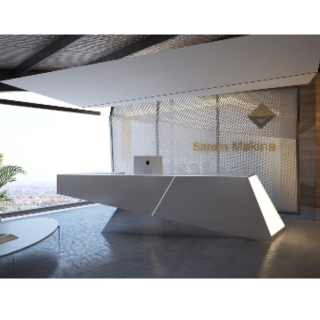 Diy Office Furniture Modern Marble Bank Reception Desk Counter