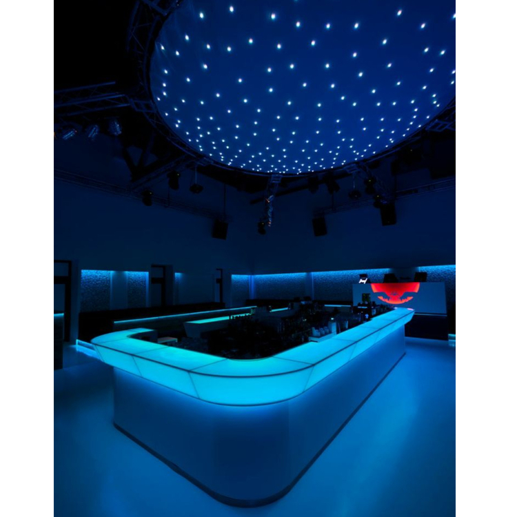 Plastic Acrylic Led Bar Counter L Shape Lighted Drinking Table