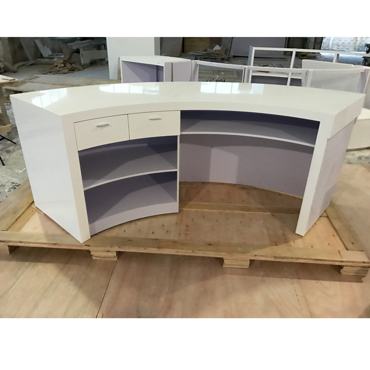 Dismountable Reception Desks Round Shape Reception Table for Hospital