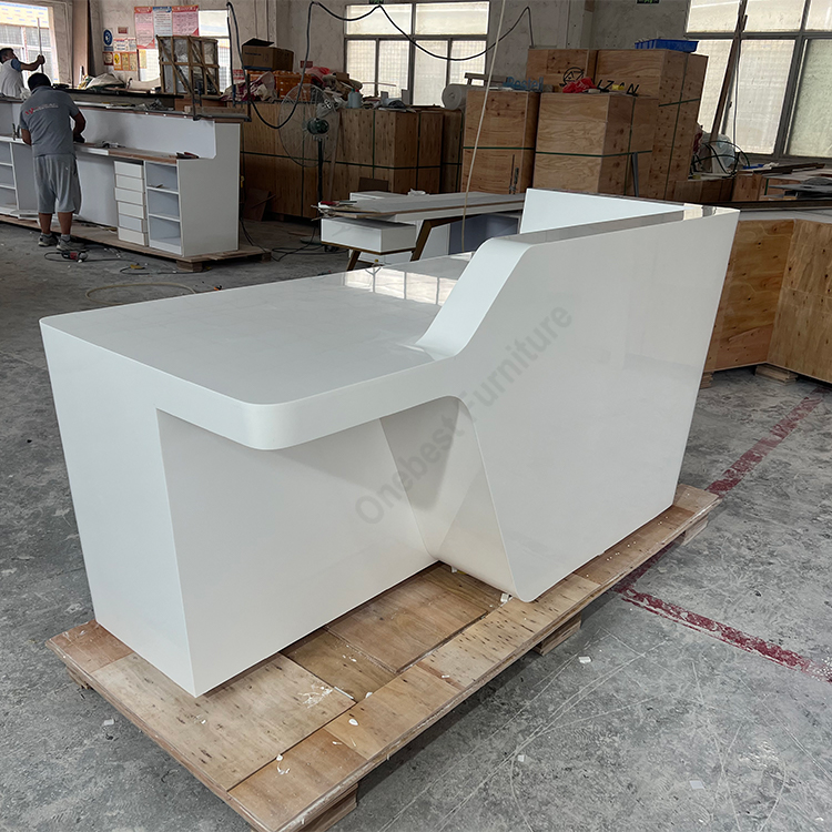 New York Design Style Front Reception Desk Chair Salon Reception Tables