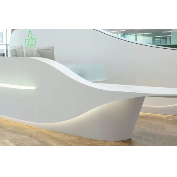 HIMACS Composite Material Reception Desk LED Airport Reception Counter
