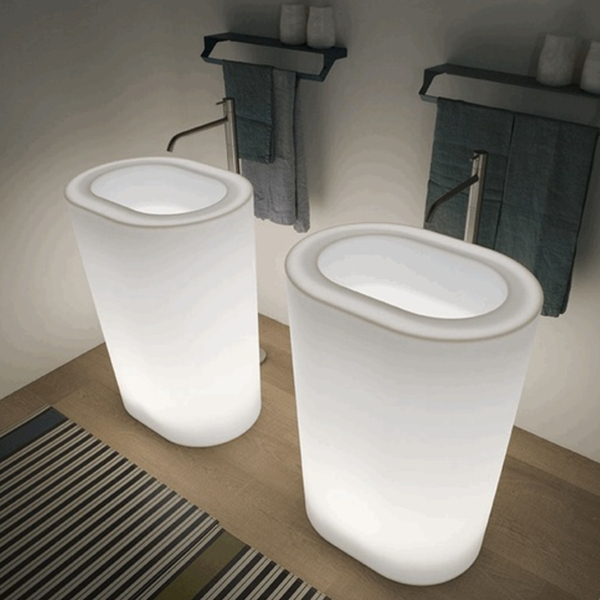LG Solid Surface Stone Stand Washing Basin Night Club Bathroom Sinks