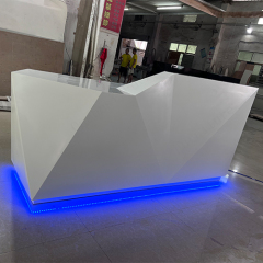 Paris Sports Reception Desk Counters Led Diamond Design Front Counters