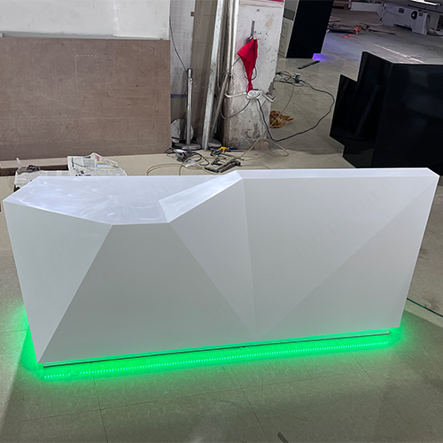 Paris Sports Reception Desk Counters Led Diamond Design Front Counters