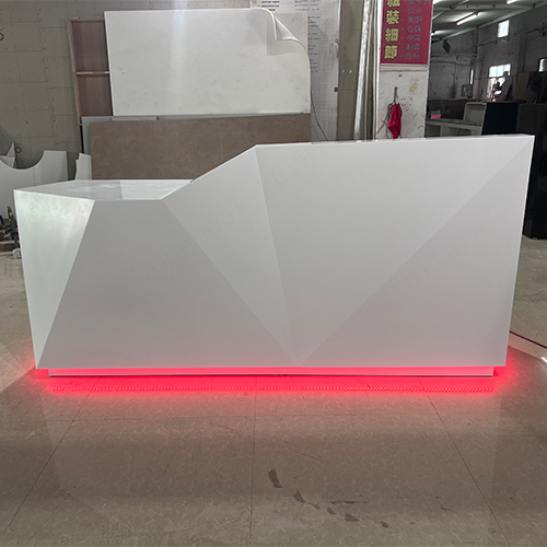 Paris Sports Reception Desk Counters Led Diamond Design Front Counters