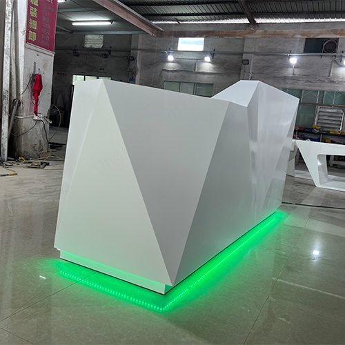 Paris Sports Reception Desk Counters Led Diamond Design Front Counters