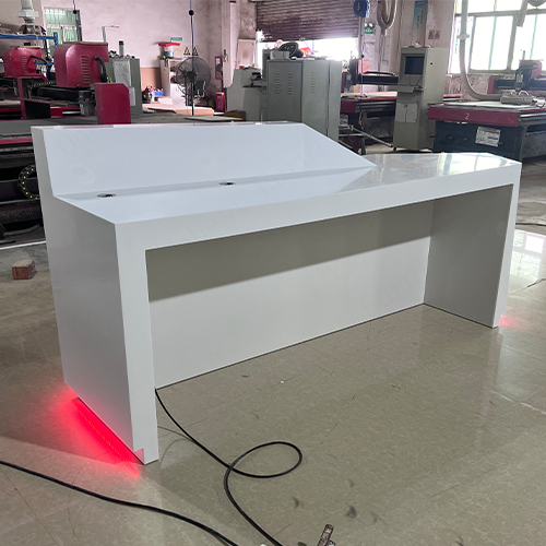 Paris Sports Reception Desk Counters Led Diamond Design Front Counters