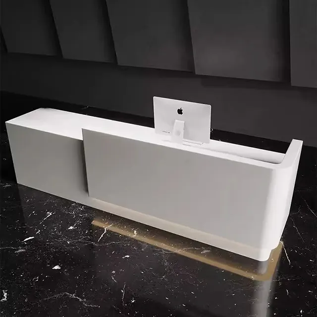 Hospital/Office/Mall/Store Front Corian Marble Computer Reception Desk