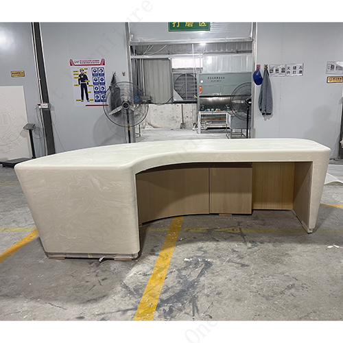 Corian President Office Desk Round Shape Chairman Boss Office Tables