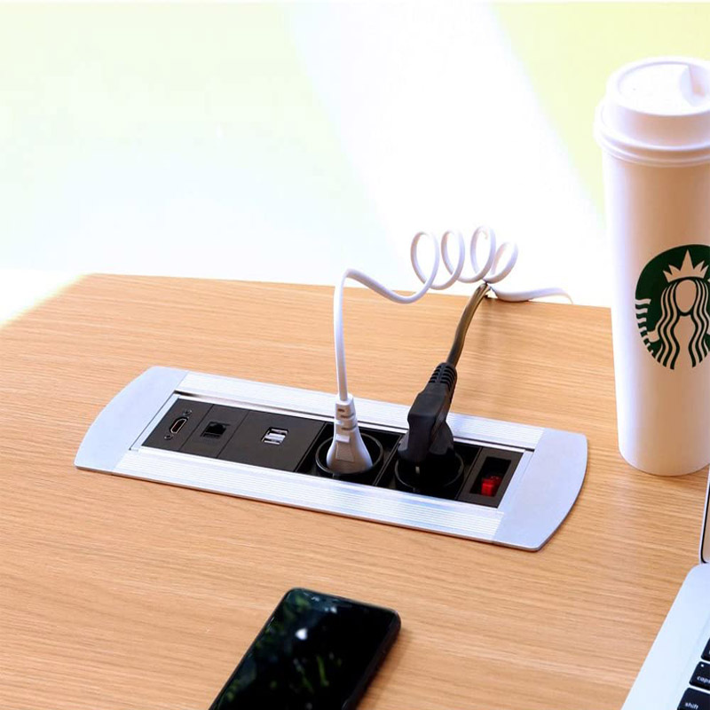 Multi table socket 2 x Schuko socket 2 x USB 1 x RJ45 1 x HDMI with ...