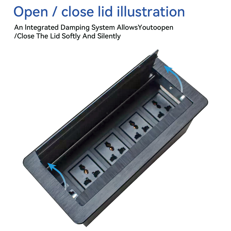 Conference universal flip up socket 3 way plugs tabletop conference ...