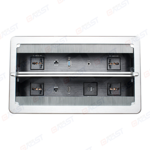 New Universal Plug Socket Double Flip Up Conference Table Socket Hidden In Conference Table