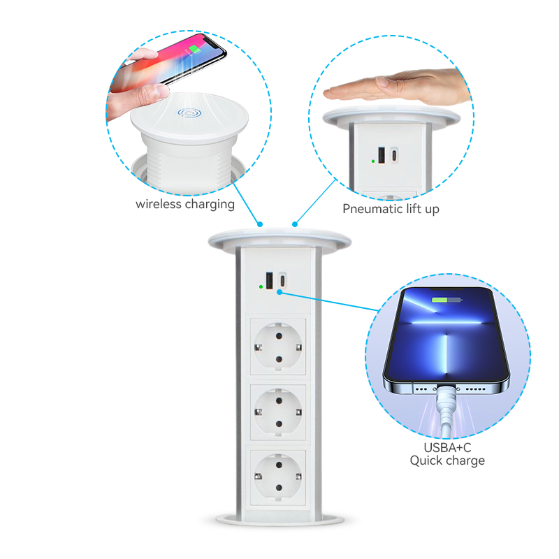 Gaost Kitchen countertop Desktop Socket EU Pop Up socket,Kitchen Pop Up ...
