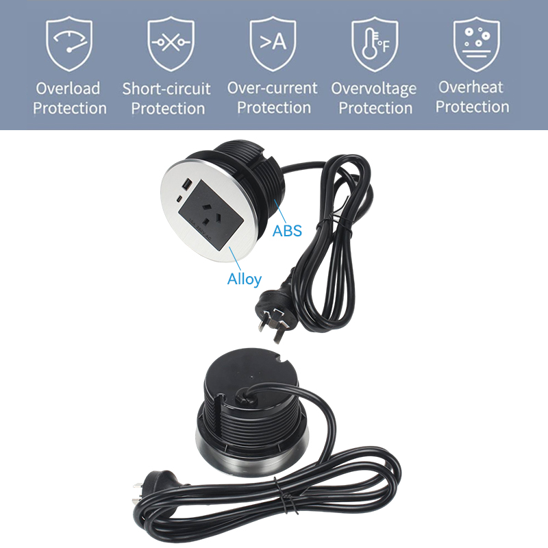 Gaost Austrilian standard table desk power grommet with USB A+Type-C ...