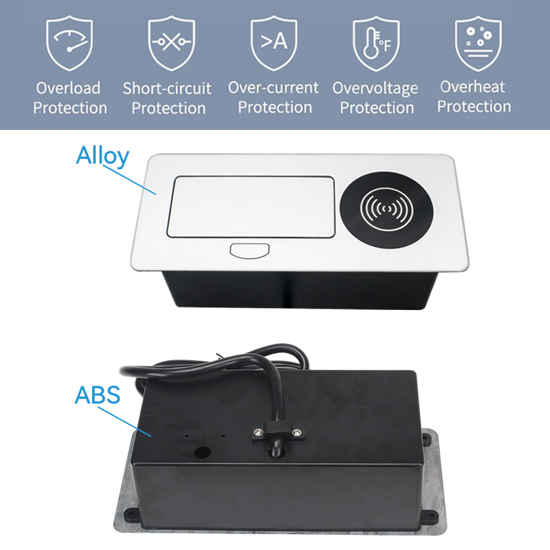 Furniture Power Distribution Unit Table QI wireless Charging US Pop Up ...