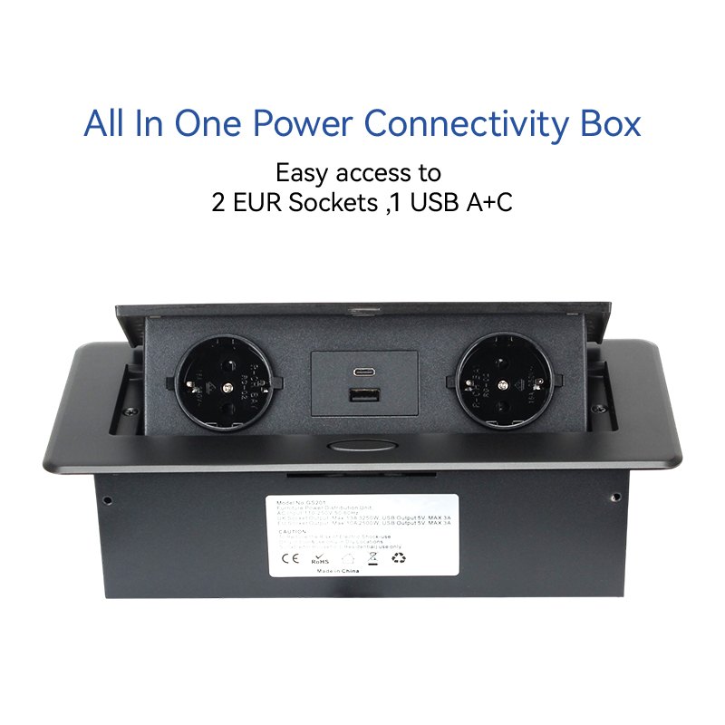 Furniture table QC charge pop up socket receptacle alloy faceplate USB ...