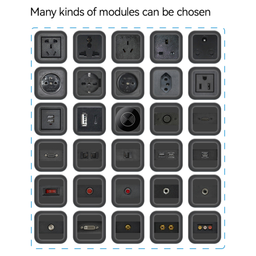 Table brushed black UAE flip up socket multifunction outlet scable ...