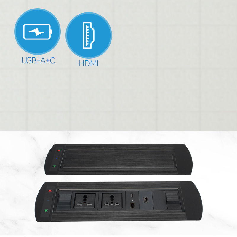 Concealed electric universal fast charger rotary socket with USB A+C ...