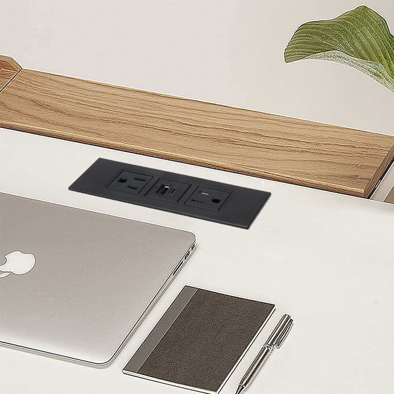 US Furniture Socket 2 AC Outlet USB Charging Type C charging 5V 3.0A ...