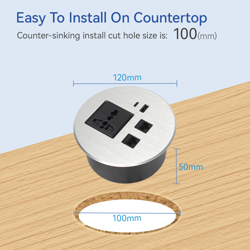 Gaost Universal Hidden PD 65w Power Strip for Office Kitchen Cabinet ...