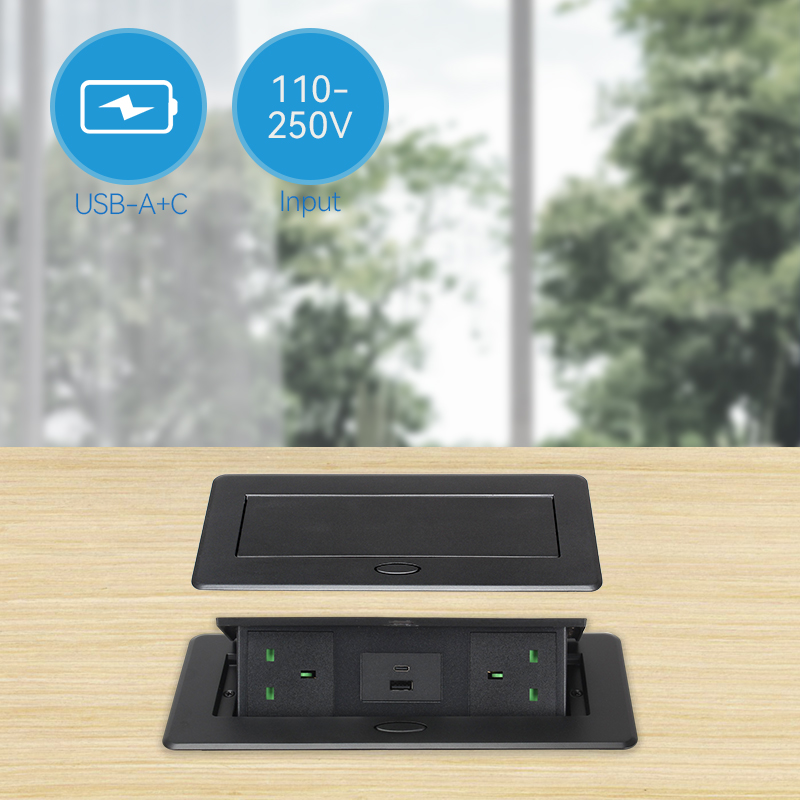 Table pop up socket PD 20W charger flushed mounted Ipad Huawei Apple ...