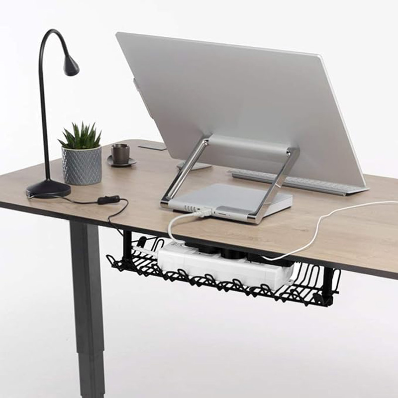 Under Desk Black Cable Management Waterproof Sturdy Steel Desk Wire ...
