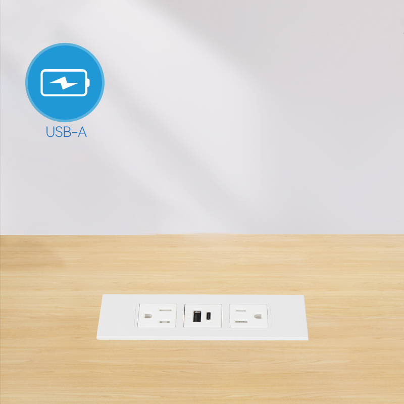 Recessed Power Strip with 20W USB C Port Conference Recessed Power ...