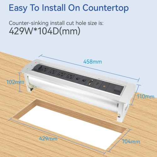 Motorised Flip Up US 2 Cat6 HDMI Audio Power Desktop Socket,Concealed ...