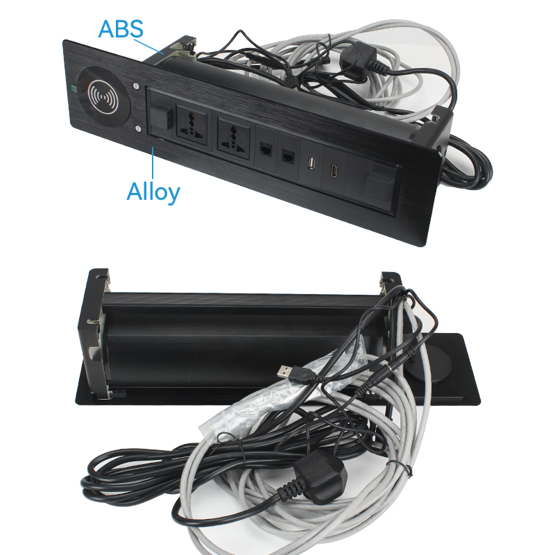 Universal Rotary Socket HDMI 15w Wireless Charging Socket With USB Data ...