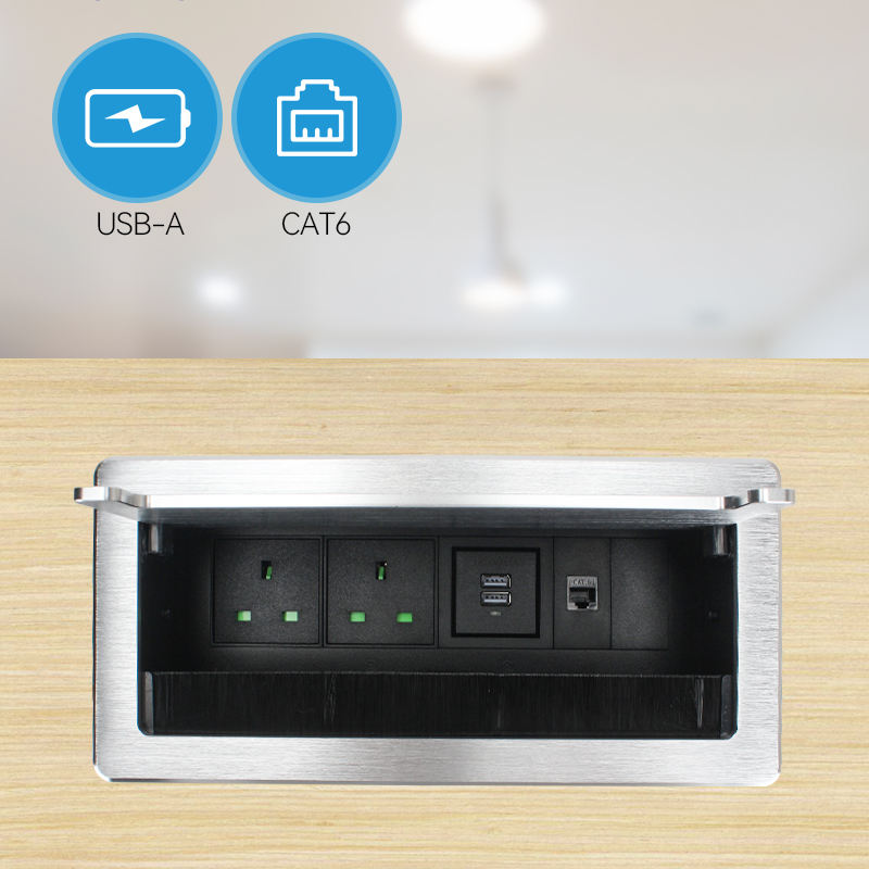 Multi-Function Hidden Desktop Socket Flip Up Power Socket UK Flip Up ...