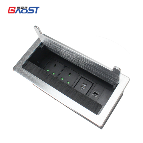 Multi-Function Hidden Desktop Socket Flip Up Power Socket UK Flip Up ...