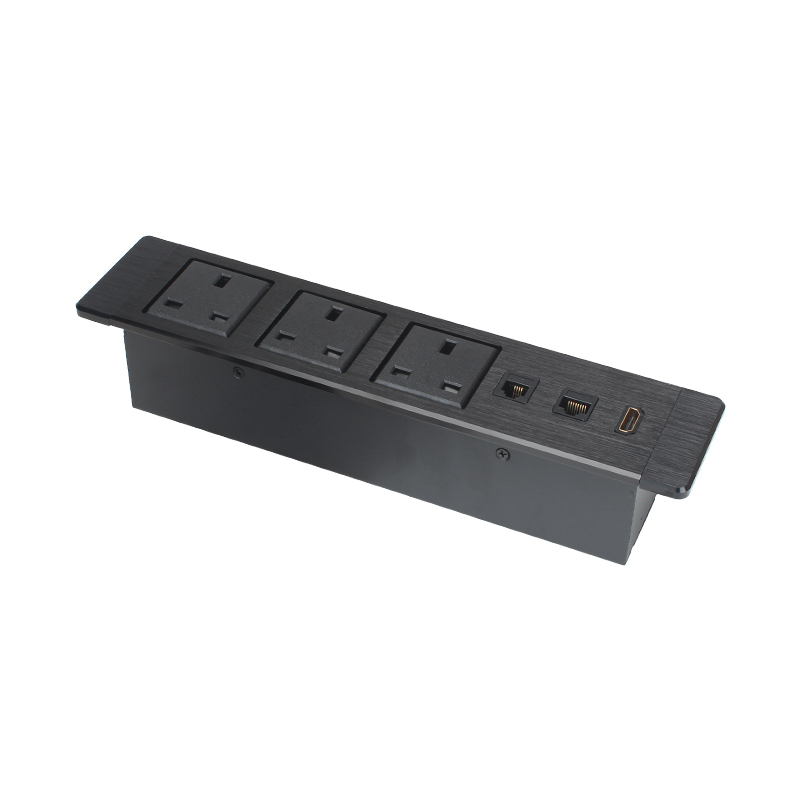 Desktop Built In Recessed Power Socket With UK Outlets,Recessed Power Strip