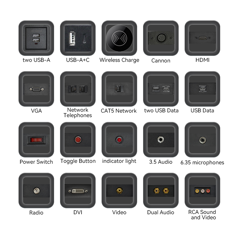 Desktop Built In Recessed Power Socket With UK Outlets,Recessed Power Strip