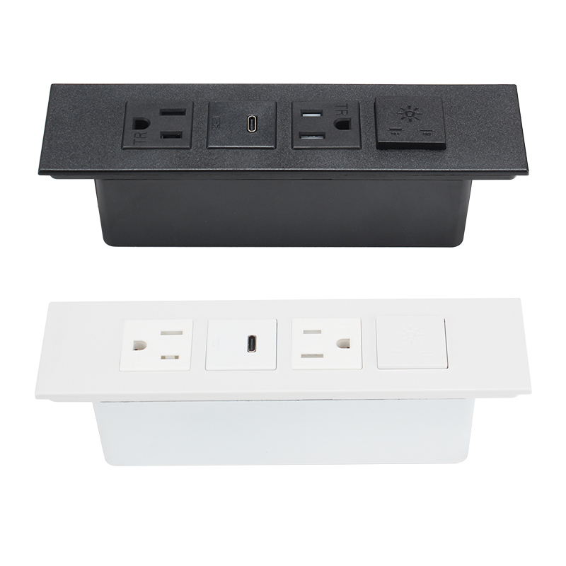 UL CUL Certified Desktop Built In Power Socket With 2 Power Outlets ...