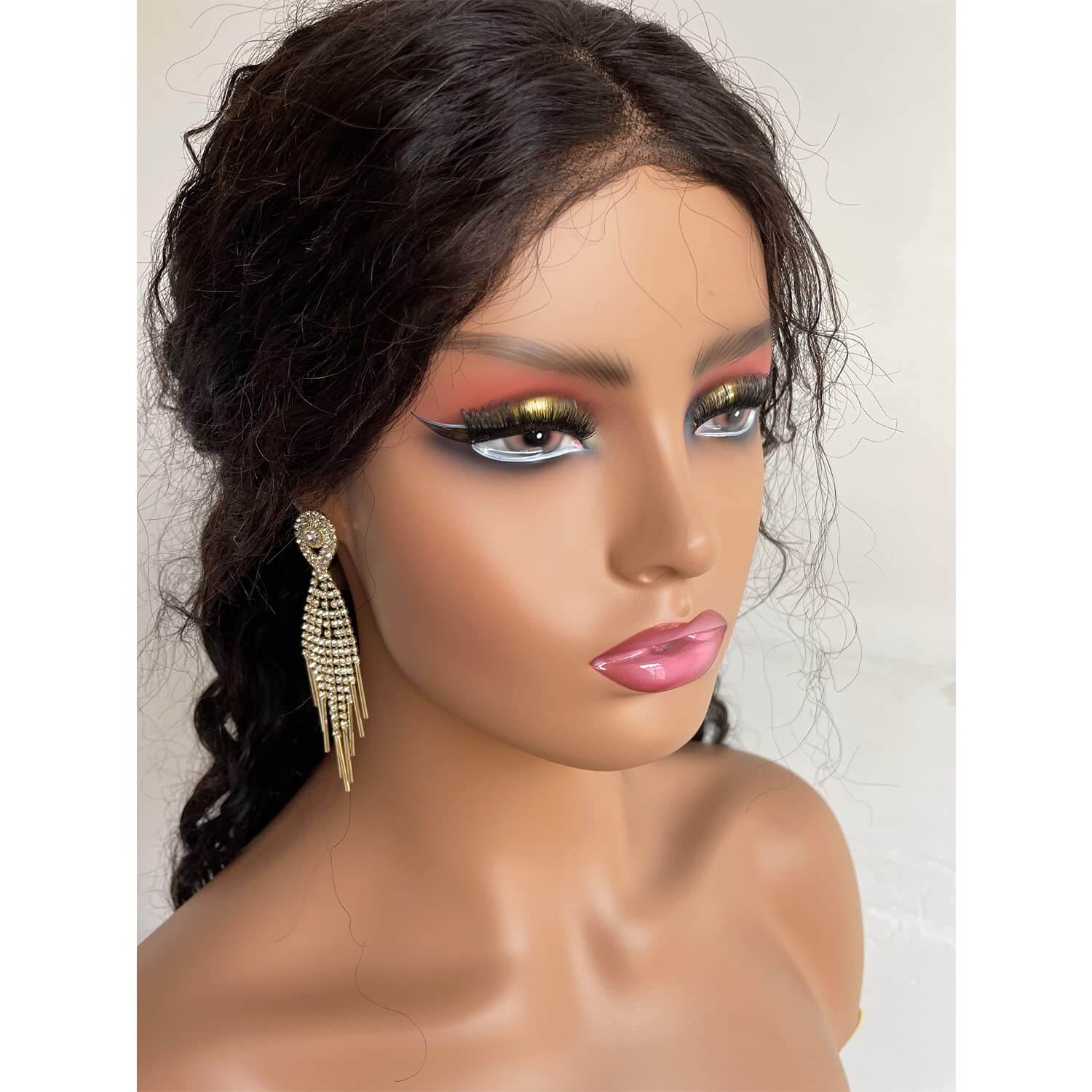 Realistic Female PVC Mannequin Head With Make Up Face and Shoulders ...