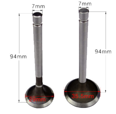 Intake and Exhaust Valves Kit Fits For 186F 186FA 9HP Small Air Cooled ...