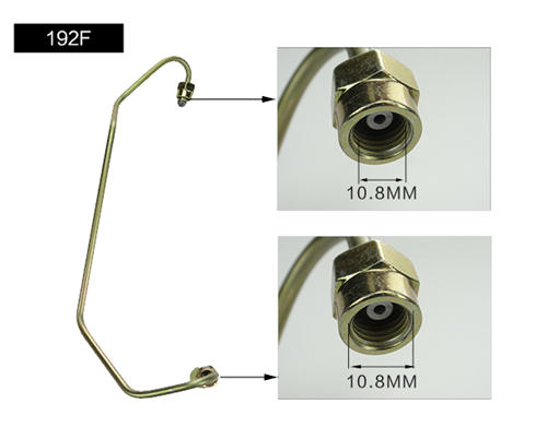High Pressure Fuel Pipe For Model 192F 12HP 499cc Small Air Cooled ...