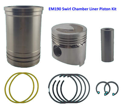 Cylinder Liner(Sleeve)+Piston Kit(6PC Set) For EM190 Swirl Chamber ...