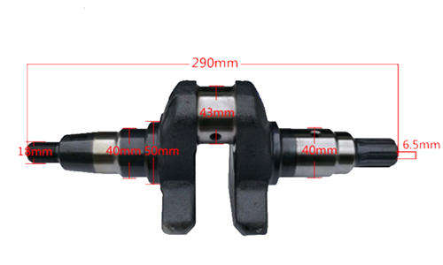 Spline Crankshaft (43MM Conal Diameter) For Koop 192F 12HP 499cc Small ...