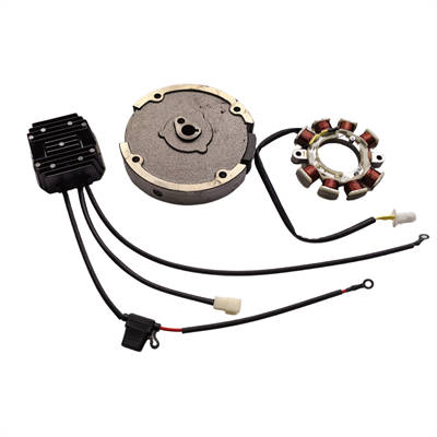 12V 10Amp Flywheel(Ring Gear Type) Stator and Regulator Kit Fits GX200 ...