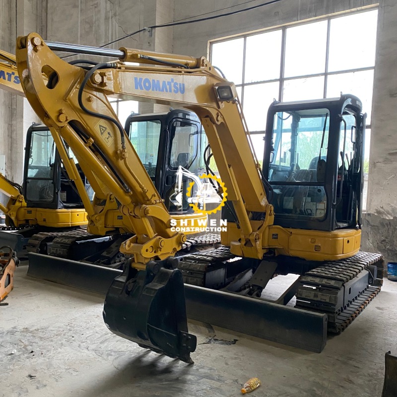Used excavator Komatsu PC50, Komatsu PC50MR PC50MR-3 PC55 PC40 PC35 excavator with dozer rubber ...