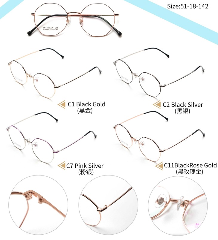 100% Pure Irregular Titanium spectacles Frame,Optical frame,Titan ...