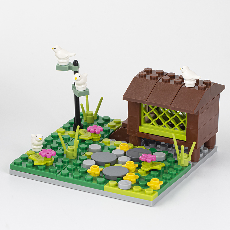 MOC0060 Farm Series Aviary Accessories Home Decoration Building Blocks ...