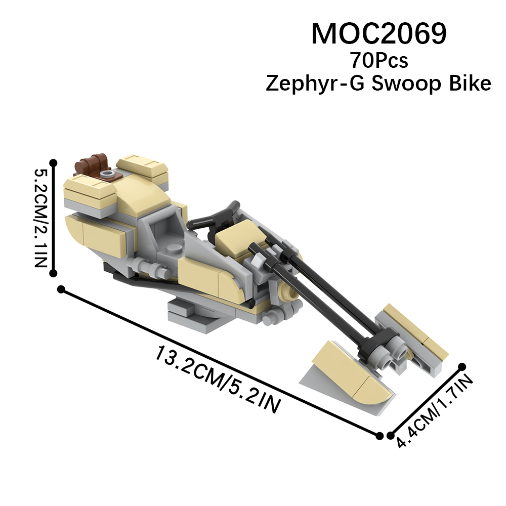 MOC2069 Star Wars Series zephyr-G Swoop Bike Building Blocks Bricks ...
